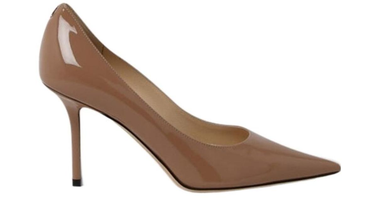 Jimmy Choo Love 85 Pointed High Heels in Brown | Lyst