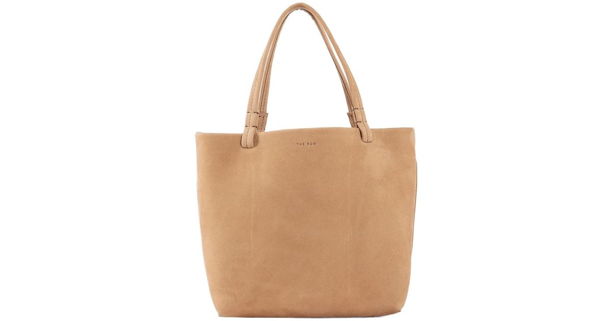 The Row Double-Handle Cross-Body Bag in Natural | Lyst
