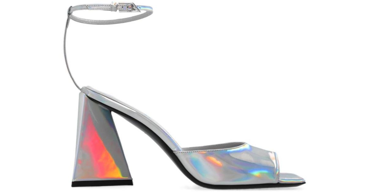 The Attico The Piper Heeled Sandals in White | Lyst