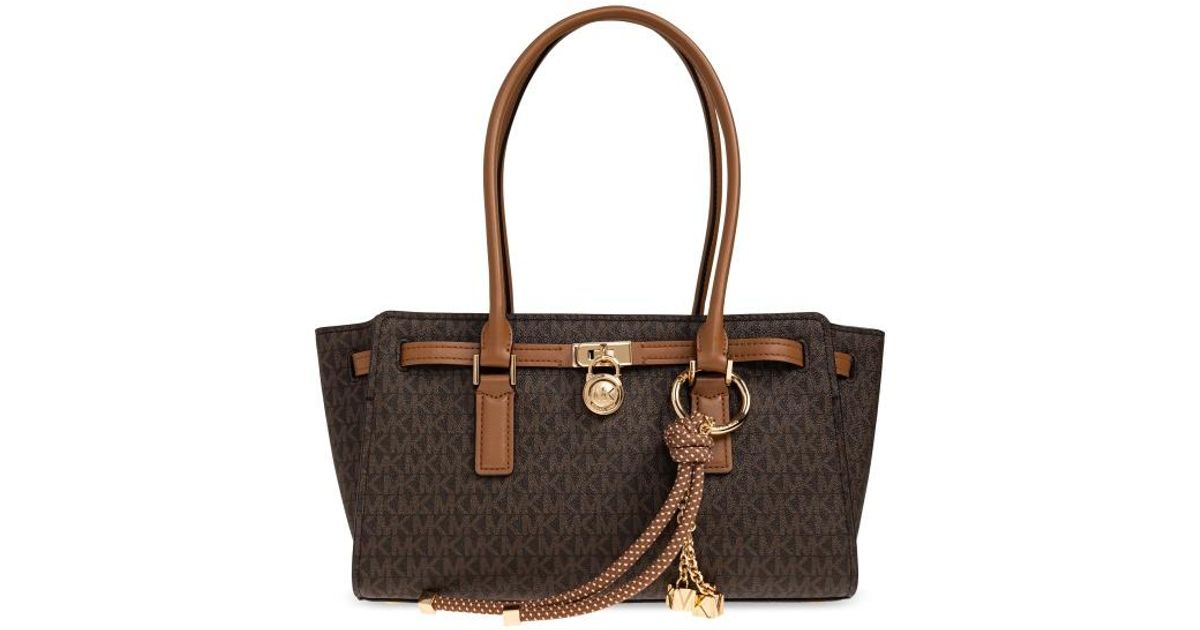 MICHAEL Michael Kors Hamilton Moderne Small Signature Logo Satchel Bag ...