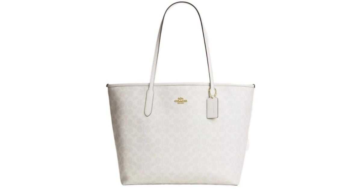 COACH City Tote Bag in White | Lyst