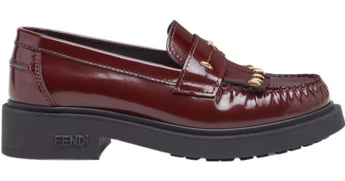 Fendi Filo Loafer Shoes in Purple | Lyst