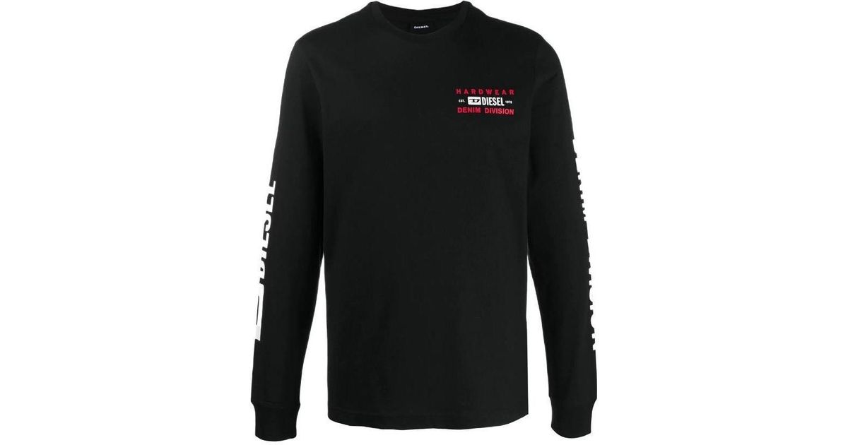 DIESEL Logo Decal Sweater in Black for Men | Lyst