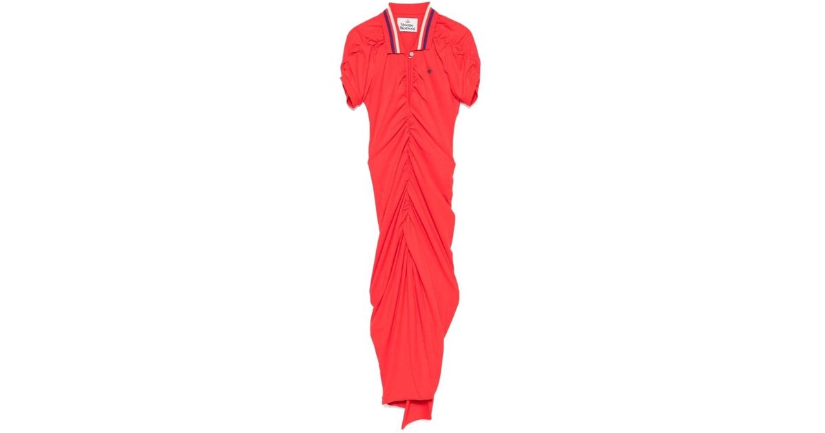 Vivienne Westwood Pulling Midi Dress in Red | Lyst