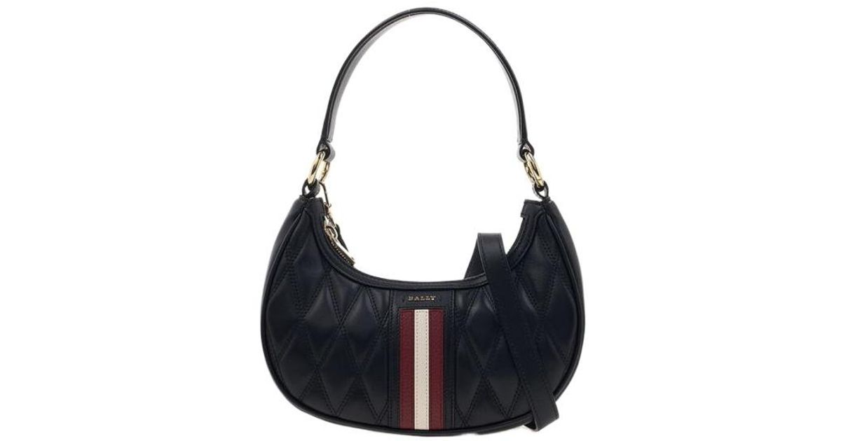 Bally Logo Shoulder Bag in Black | Lyst