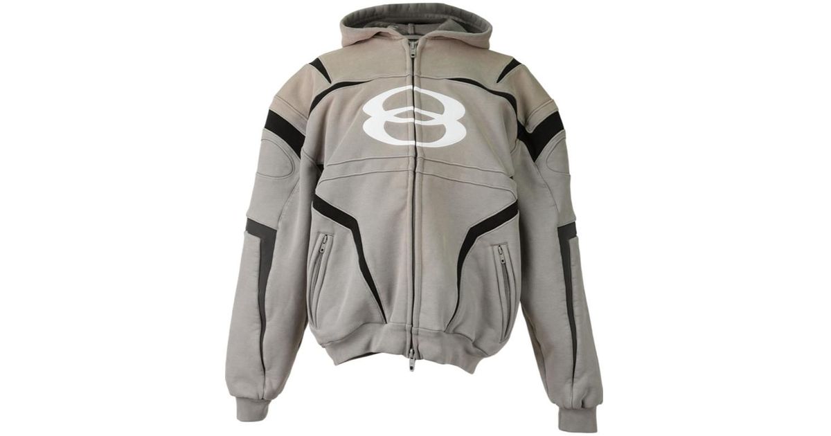 Balenciaga Unity Sports Icon Panelled Zip-Up Hoodie in Gray for Men | Lyst
