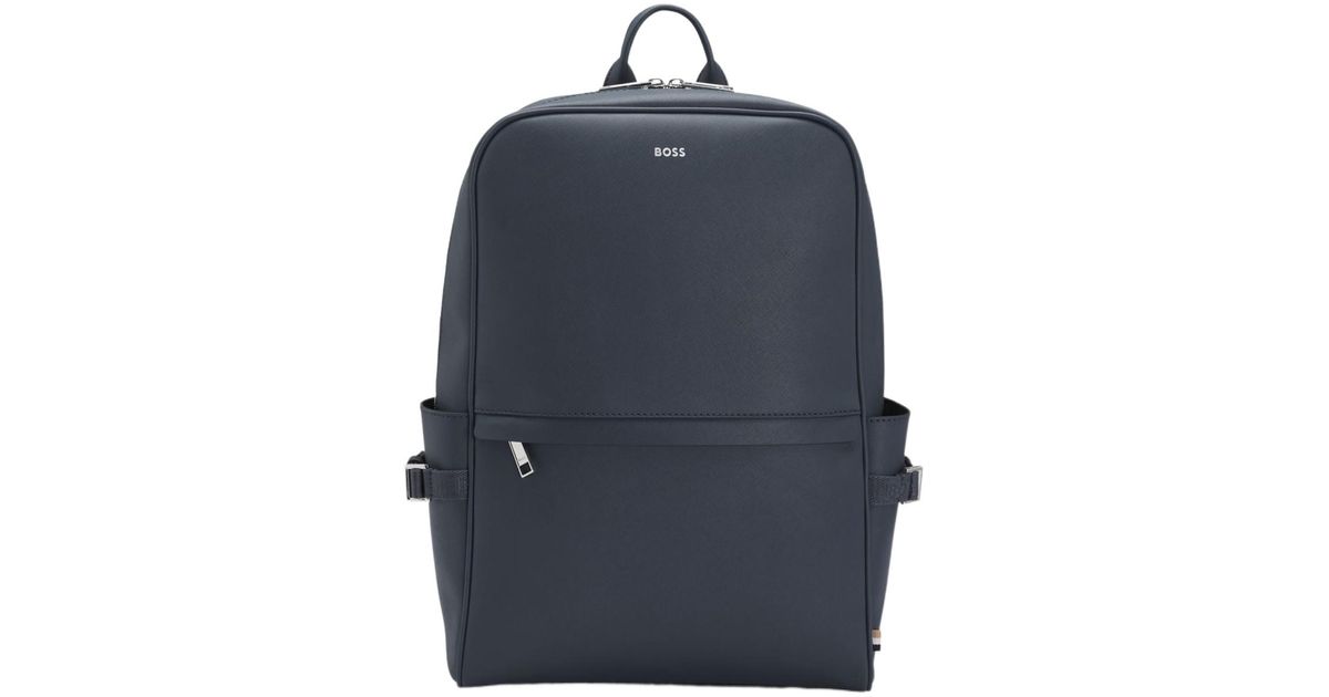 BOSS Logo Backpack in Blue for Men | Lyst