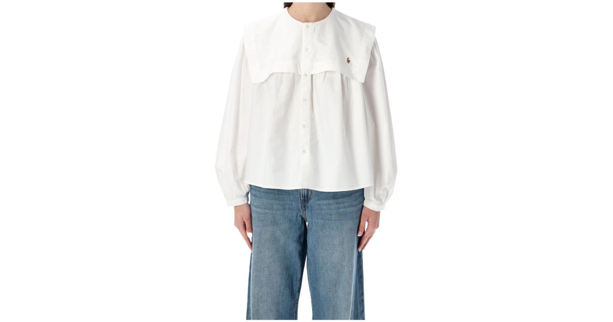 Polo Ralph Lauren Bib Oxford Shirt in Blue | Lyst