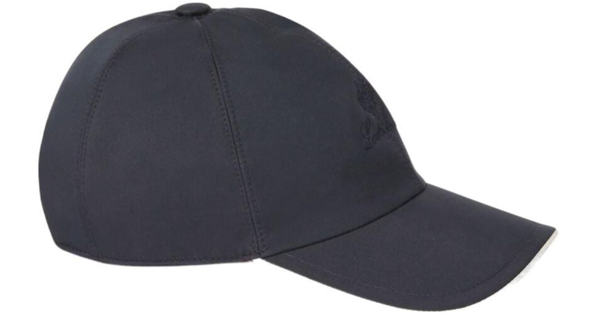 Loro Piana Embroidered Logo Baseball Cap in Blue for Men | Lyst