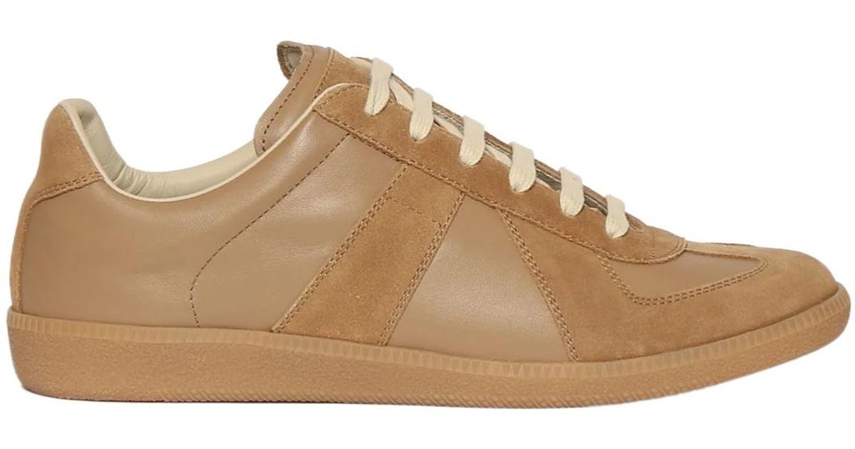 Maison Margiela Round Head Lace Up Low Upper Board Shoes in Brown for ...