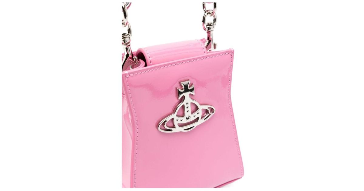 Vivienne Westwood Orb-Plaque Patent Leather Bag in Pink | Lyst