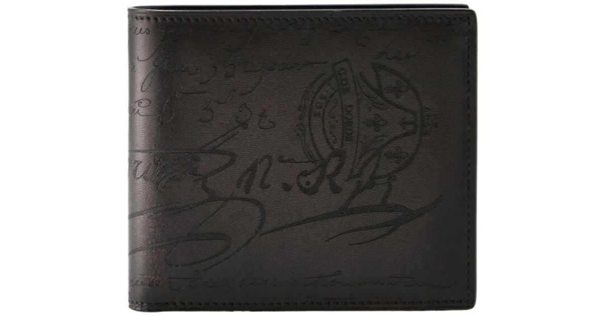 Berluti Double-Fold Wallet in Black for Men | Lyst