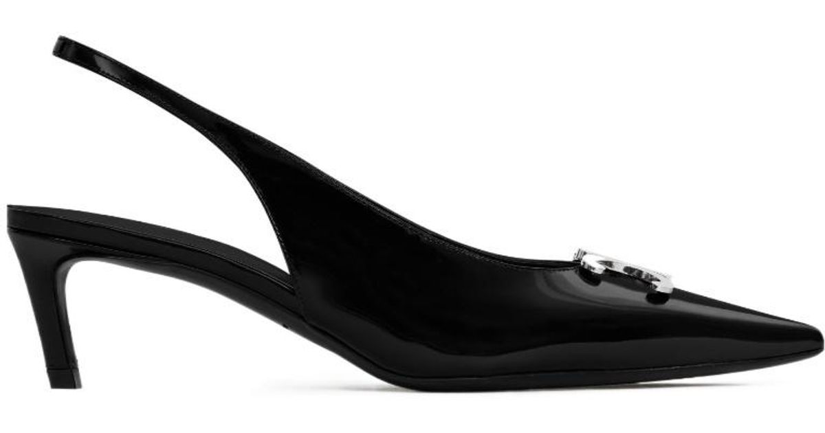 Celine Alma Triomphe Slingback in Black | Lyst