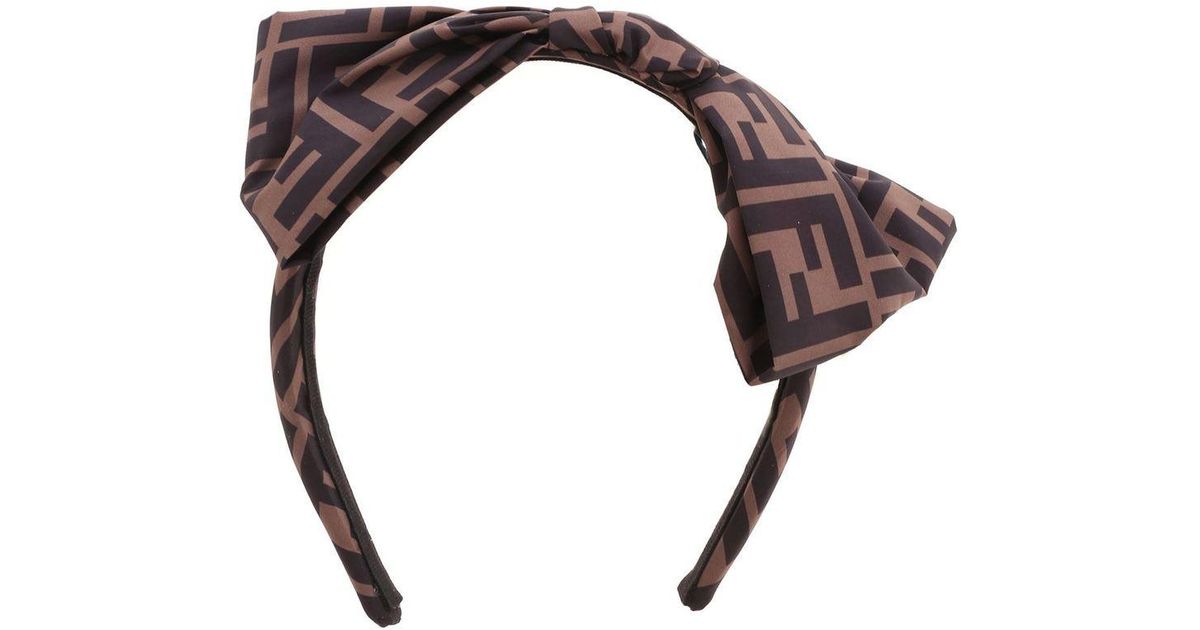 Fendi Logo Bow Headband | Lyst