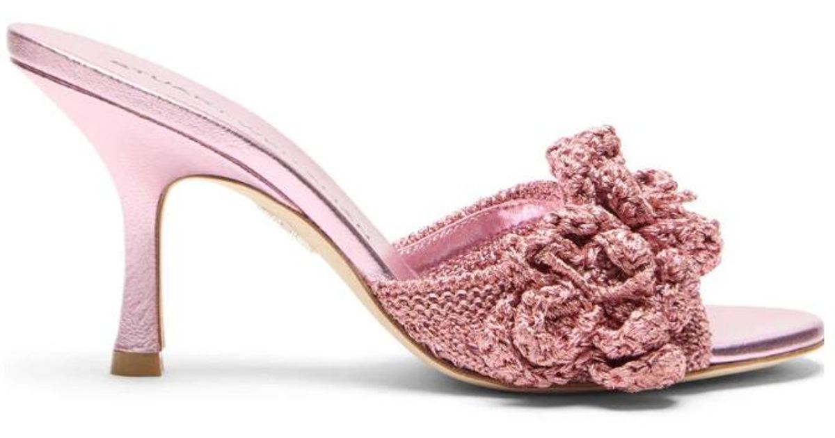 Stuart Weitzman Lotus Slide 85 in Pink | Lyst UK