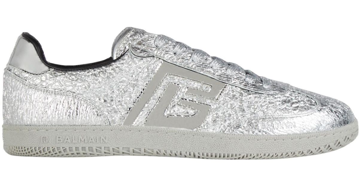 Balmain Swan Low-Top Sneakers in Gray for Men | Lyst