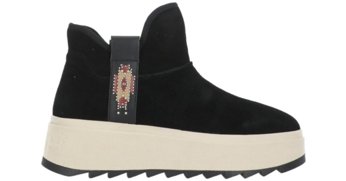 Ash Thick Sole Short Boot in Black | Lyst