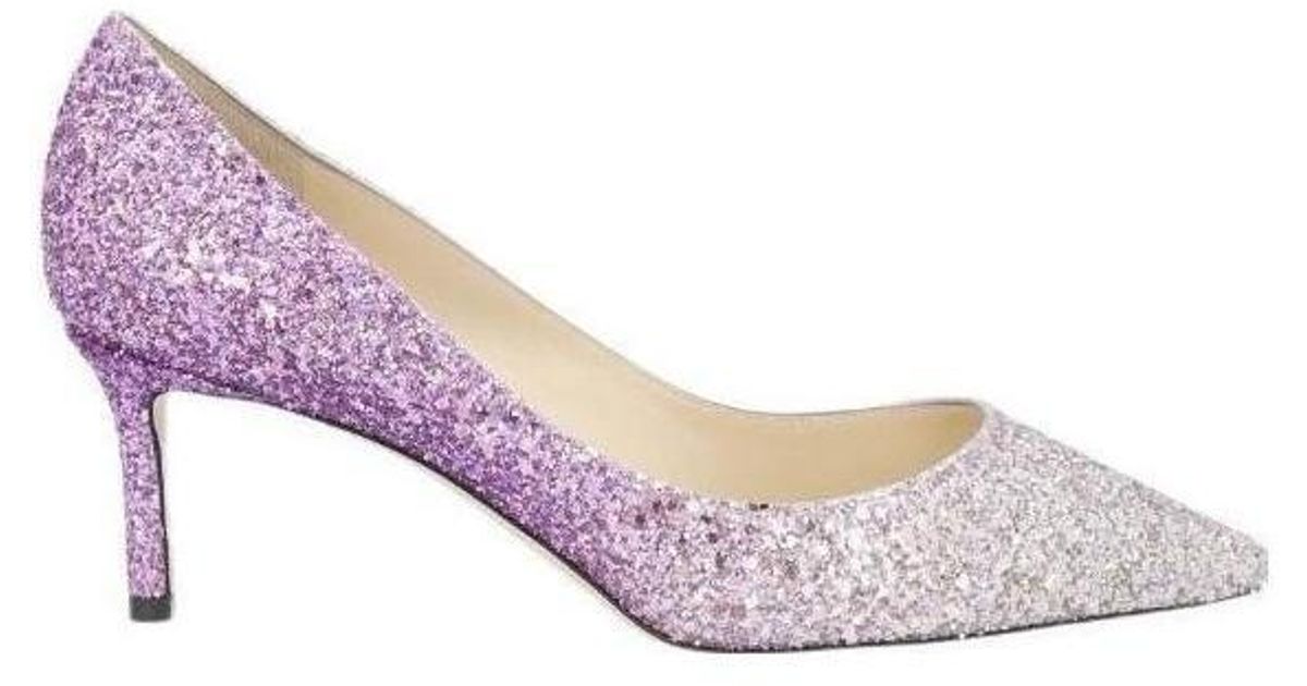 Jimmy Choo Sequin Design High Heels in Pink | Lyst