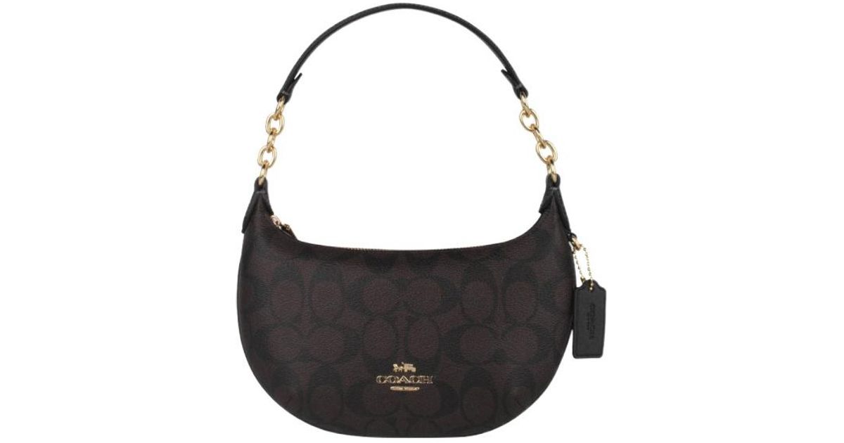 COACH Mini Payton Shoulder Bag in Black | Lyst
