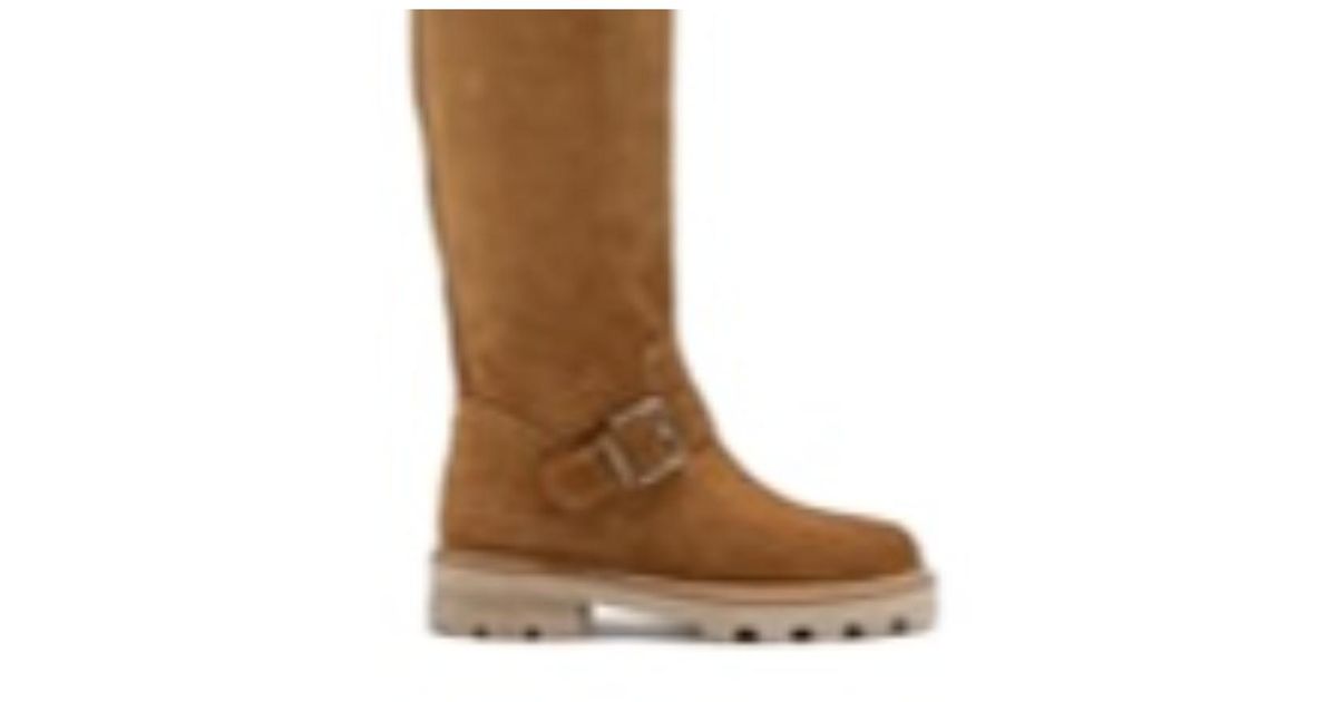 Jimmy Choo Round-Head Flat Boots in Brown | Lyst