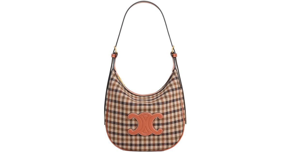 Celine Small Heloïse Bag Cuir Triomphe in White | Lyst