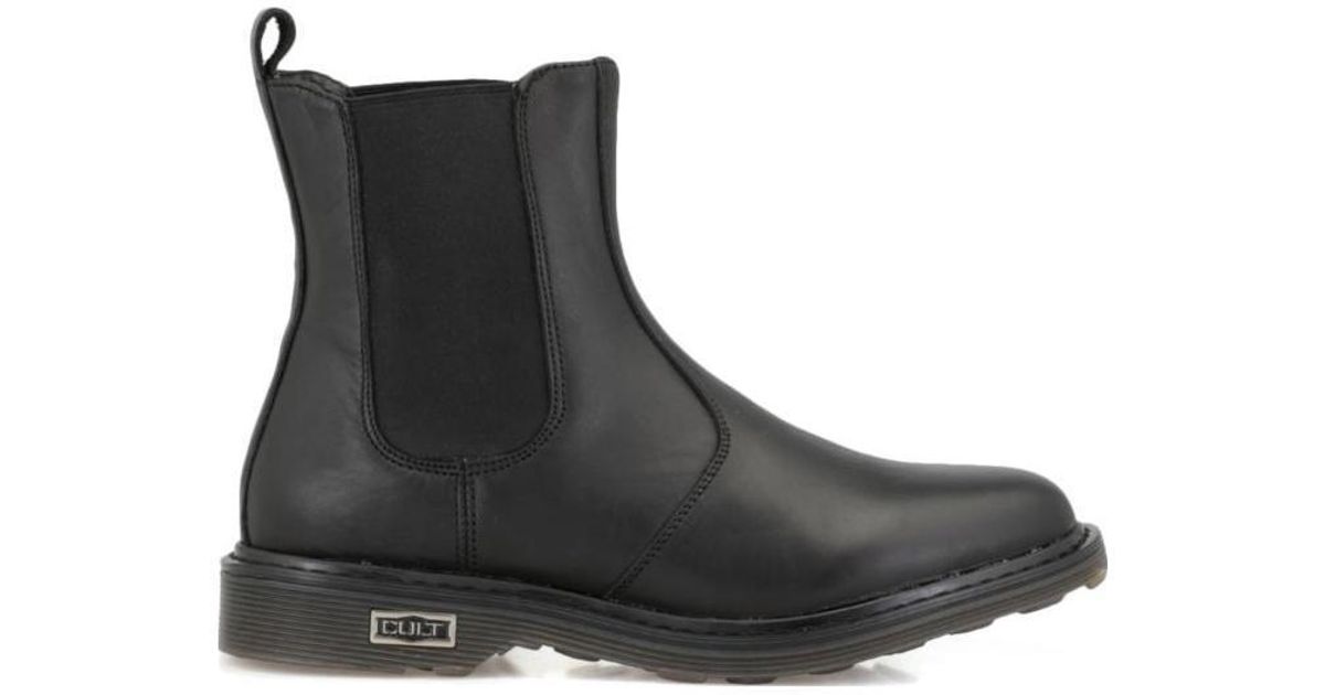 Cult Gaia Logo Chelsea Boots in Black | Lyst