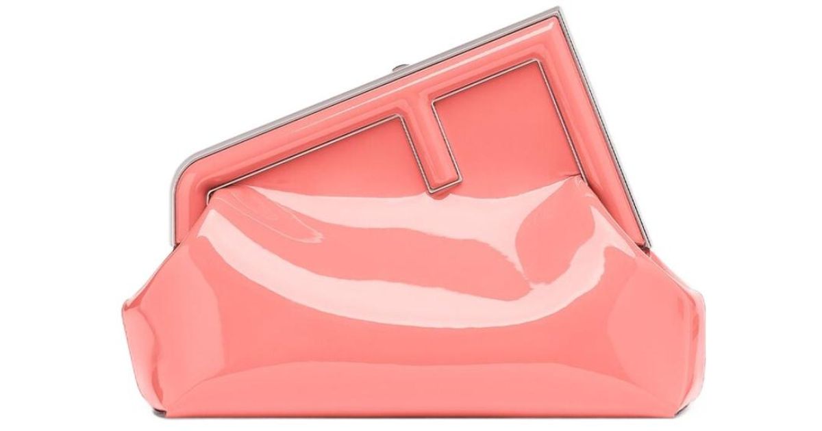 Fendi First Midi Clutch Bag in Pink | Lyst