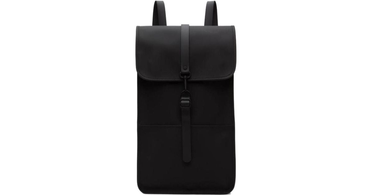 Rains Logo Backpack in Black for Men | Lyst