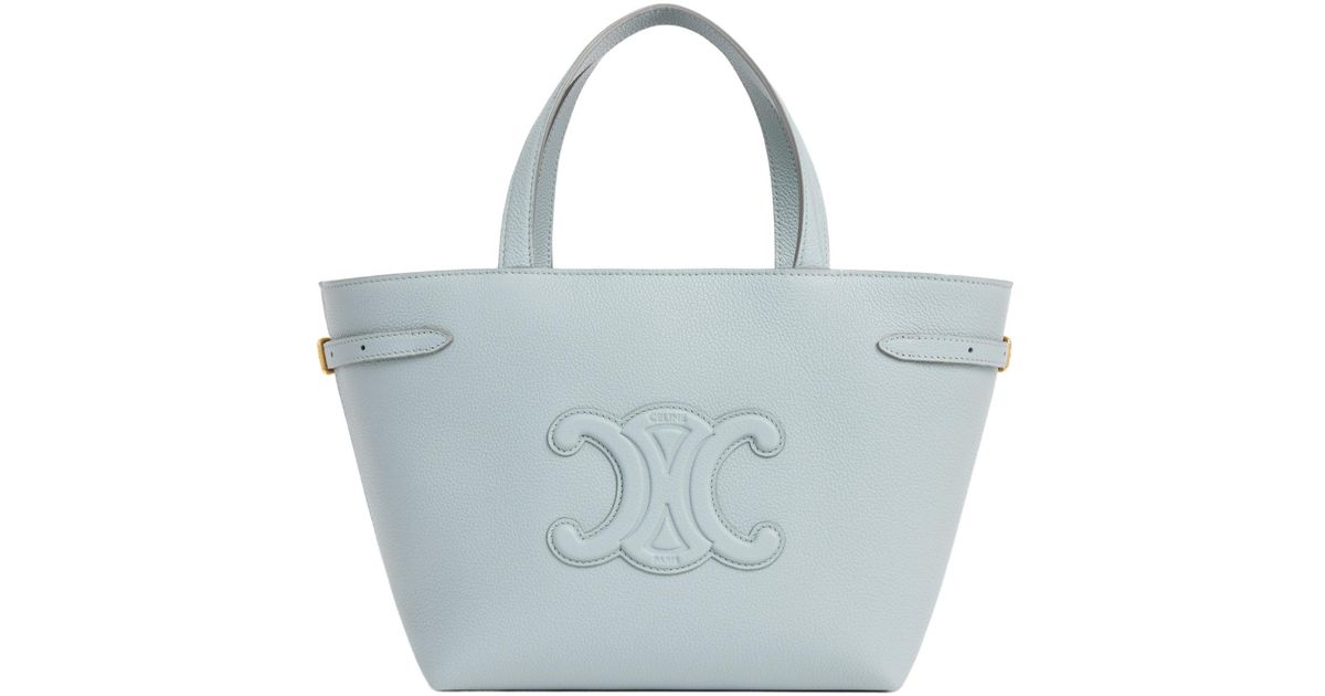 Celine Mini Logo Shoulder Bag in Blue | Lyst