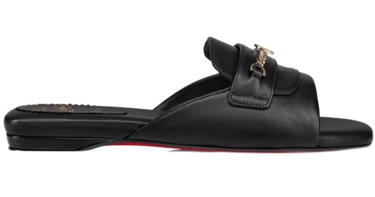 Christian Louboutin Miss Mj Mule Slippers in Black | Lyst