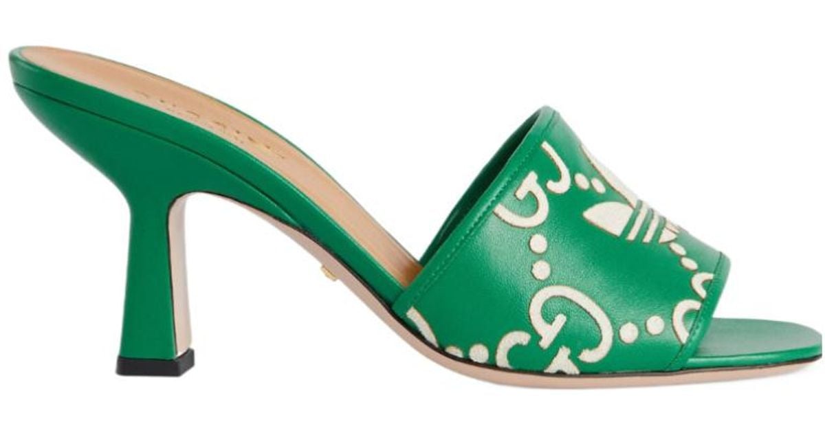 Gucci X Adidas Logo Heels in Green | Lyst