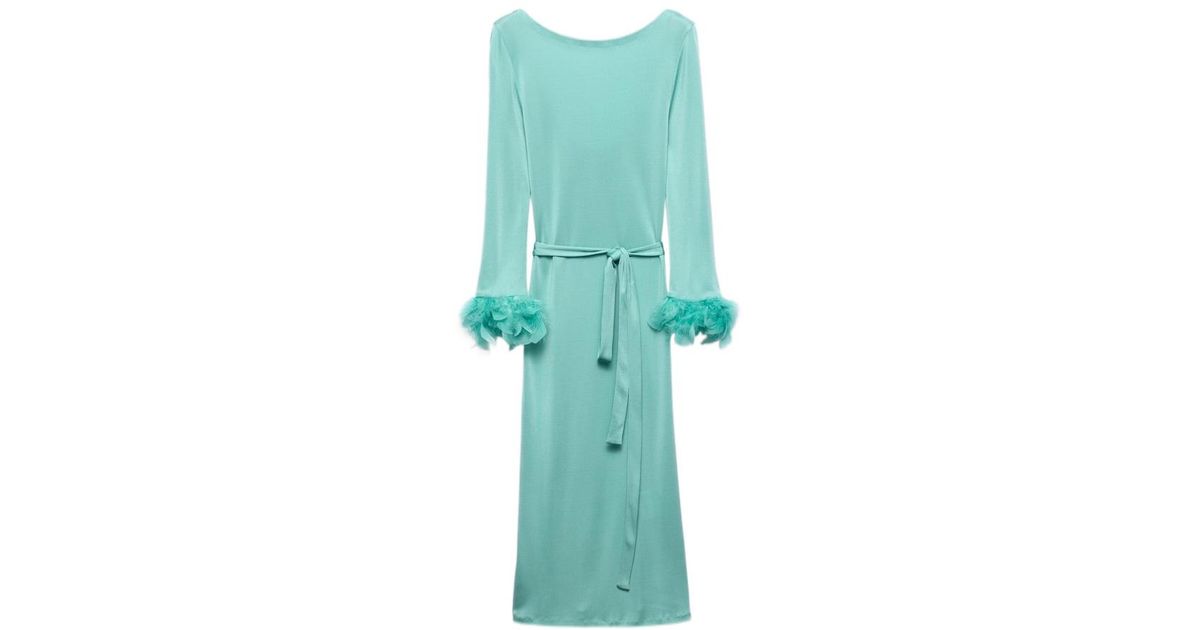 Prada Organzine Dress in Green | Lyst