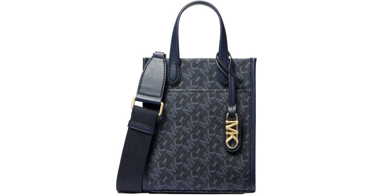 MICHAEL Michael Kors Gigi Monogram-Pattern Tote Bag in Blue | Lyst