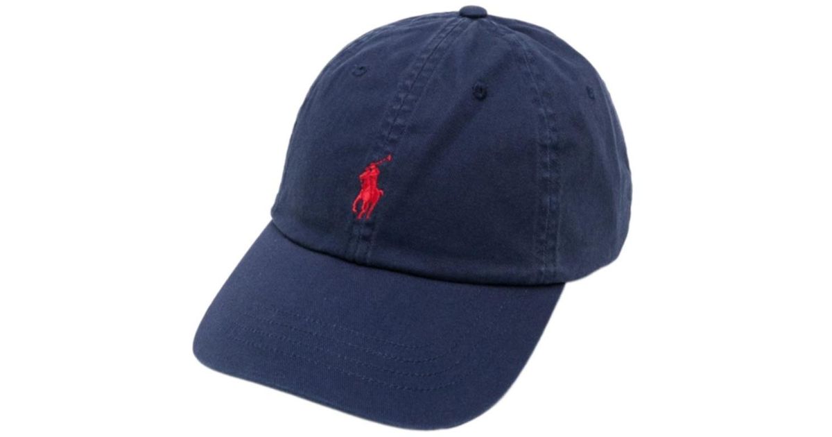 Polo Ralph Lauren Logo Embroidery Baseball Hat in Blue for Men | Lyst