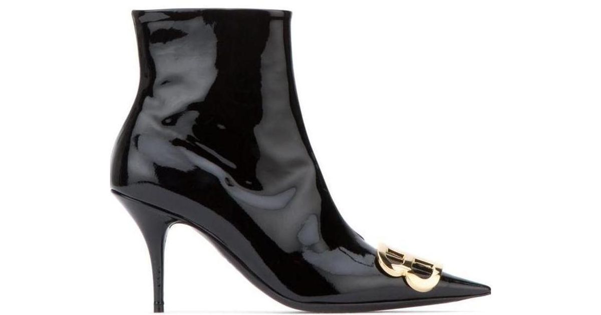 Balenciaga Button High Heels in Black | Lyst