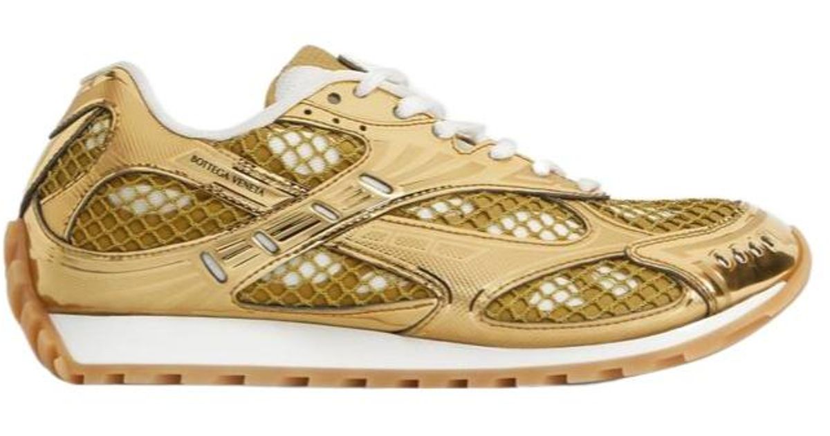Bottega Veneta Low-Top Orbit Sneakers in Yellow | Lyst