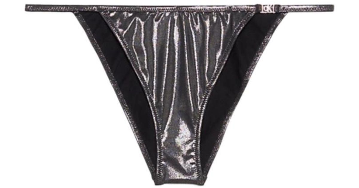 Calvin Klein Triangular Bikini Swimming Trunks in Black | Lyst