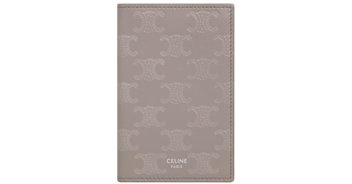 Celine Vertical Card Holder in Gray for Men | Lyst