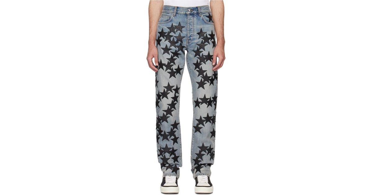 Amiri Star Decal Denim Trousers in Blue for Men | Lyst