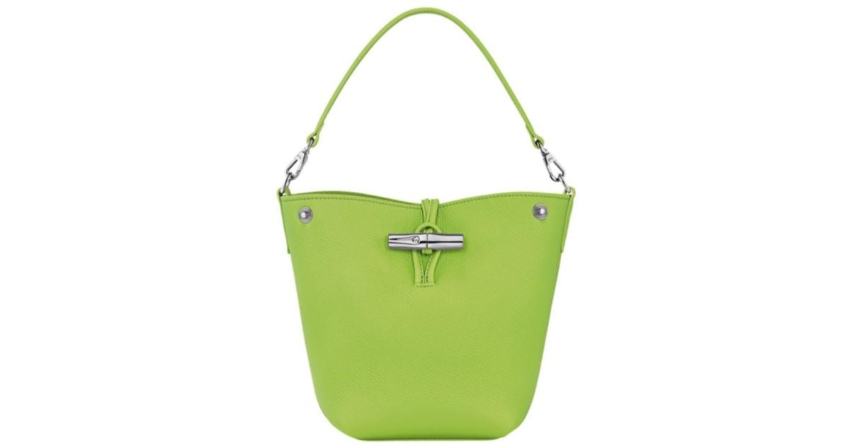 Longchamp Small Le Roseau Bucket Bag in Green | Lyst
