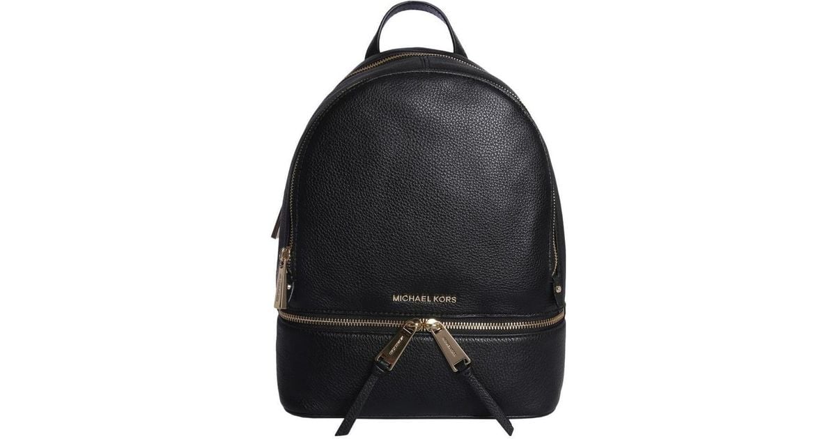 Michael Kors Medium Rhea Backpack in Black | Lyst