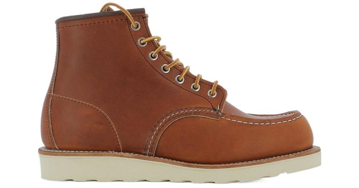 Red Wing Wing Moc Lace-Up Boots in Brown for Men | Lyst