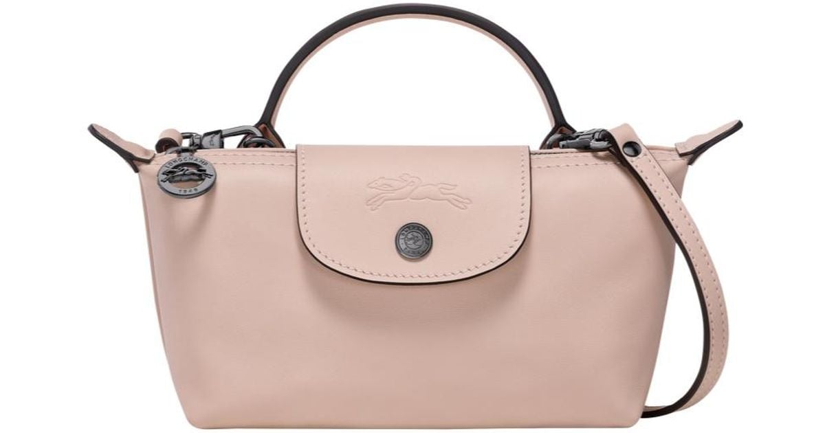 Longchamp Le Pliage Xtra Logo Debossed Xs Pouch in Pink | Lyst