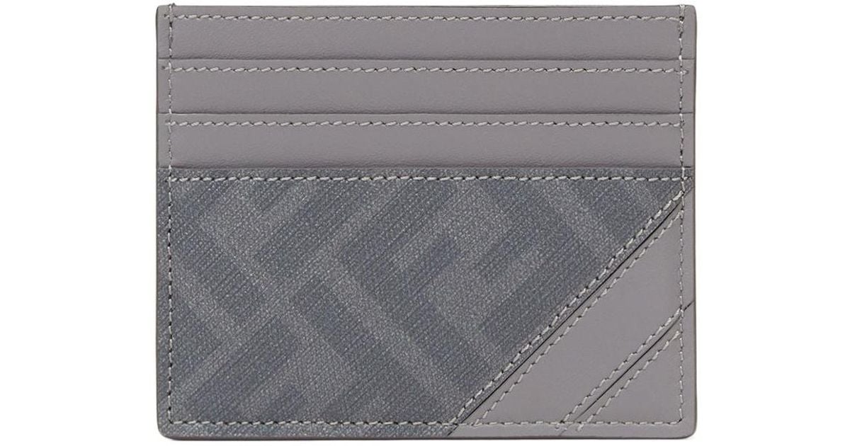Fendi Ff Diagonal Card Pack in Gray for Men | Lyst