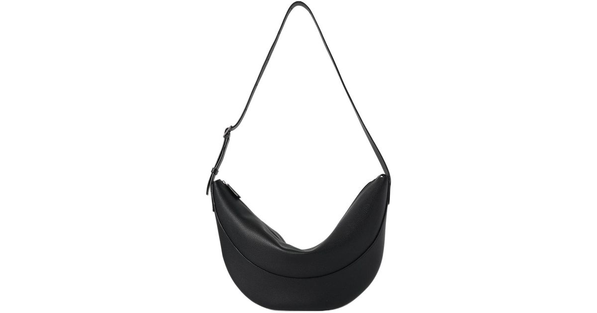 The Row Jouve Zipped Shoulder Bag in Black | Lyst