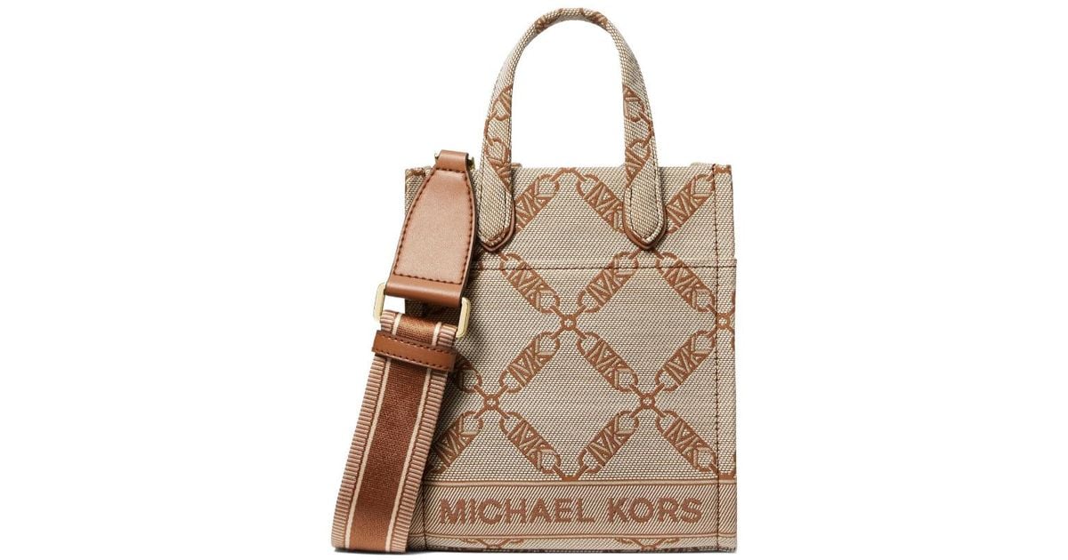 Michael Kors Michael Gigi Logo Jacquard Extra-Small Crossbody Bag in ...