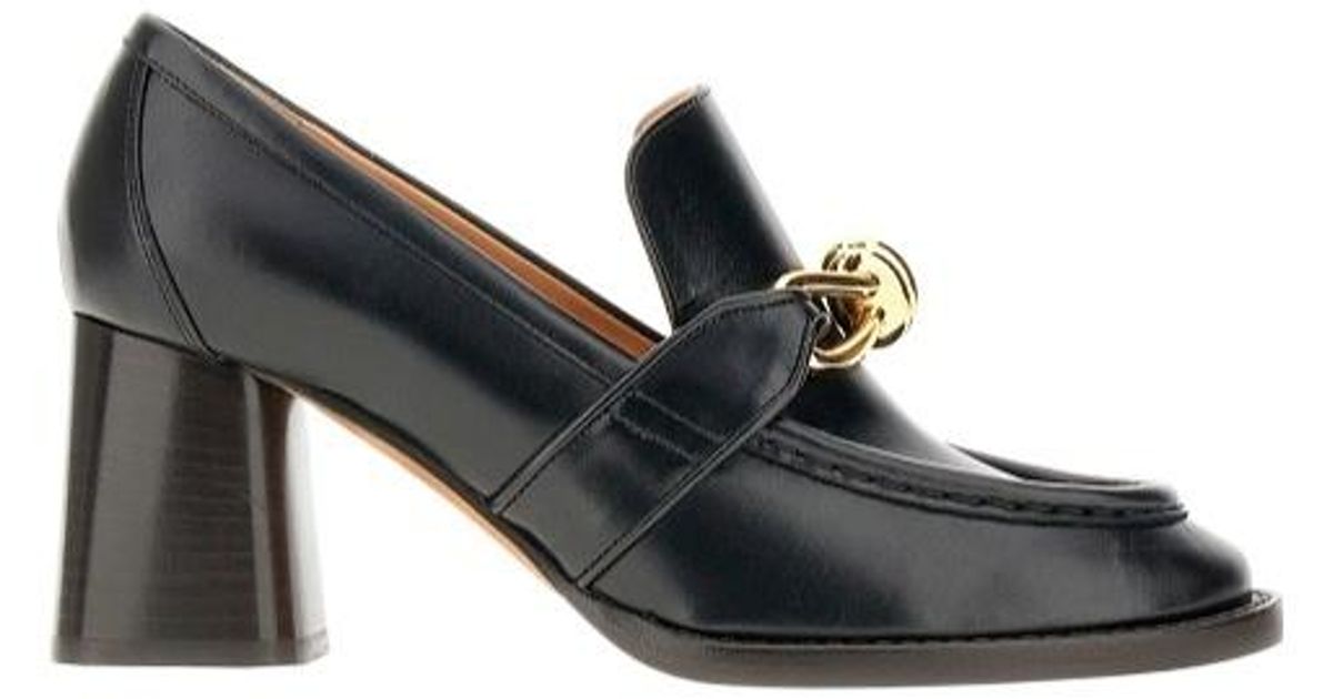 Bottega Veneta Logo High Heels in Black | Lyst