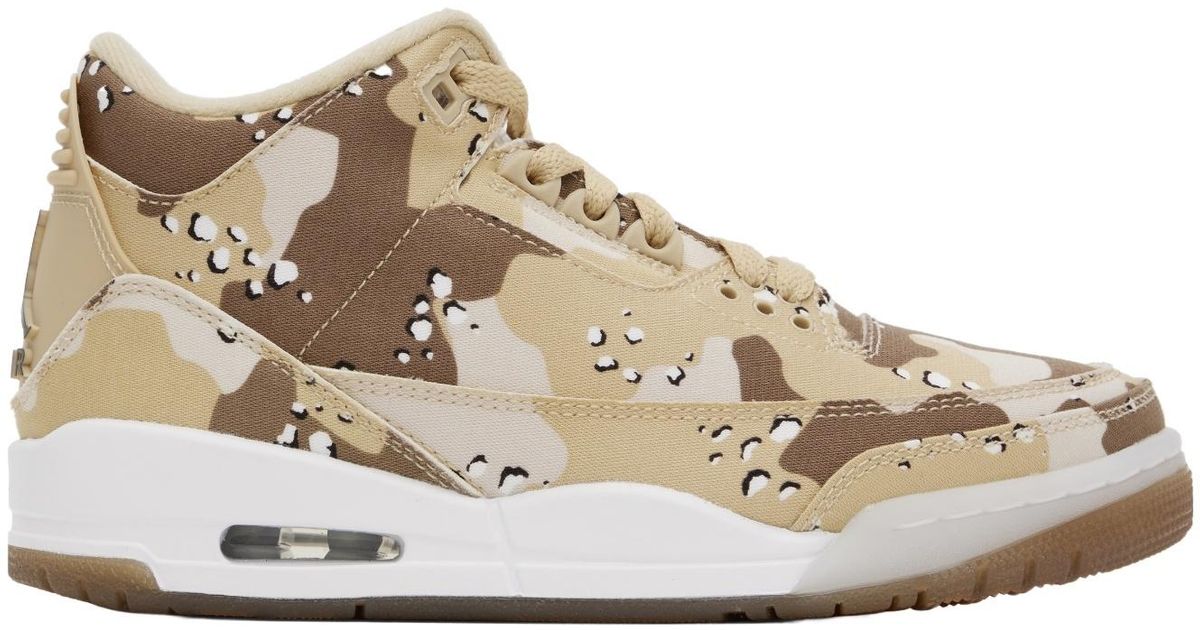 Nike Air Jordan 3 Retro Tex 'Desert Camouflage' Sneakers in Natural | Lyst