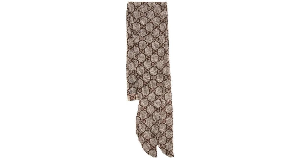 Gucci Gg Patterned Tights in Natural | Lyst