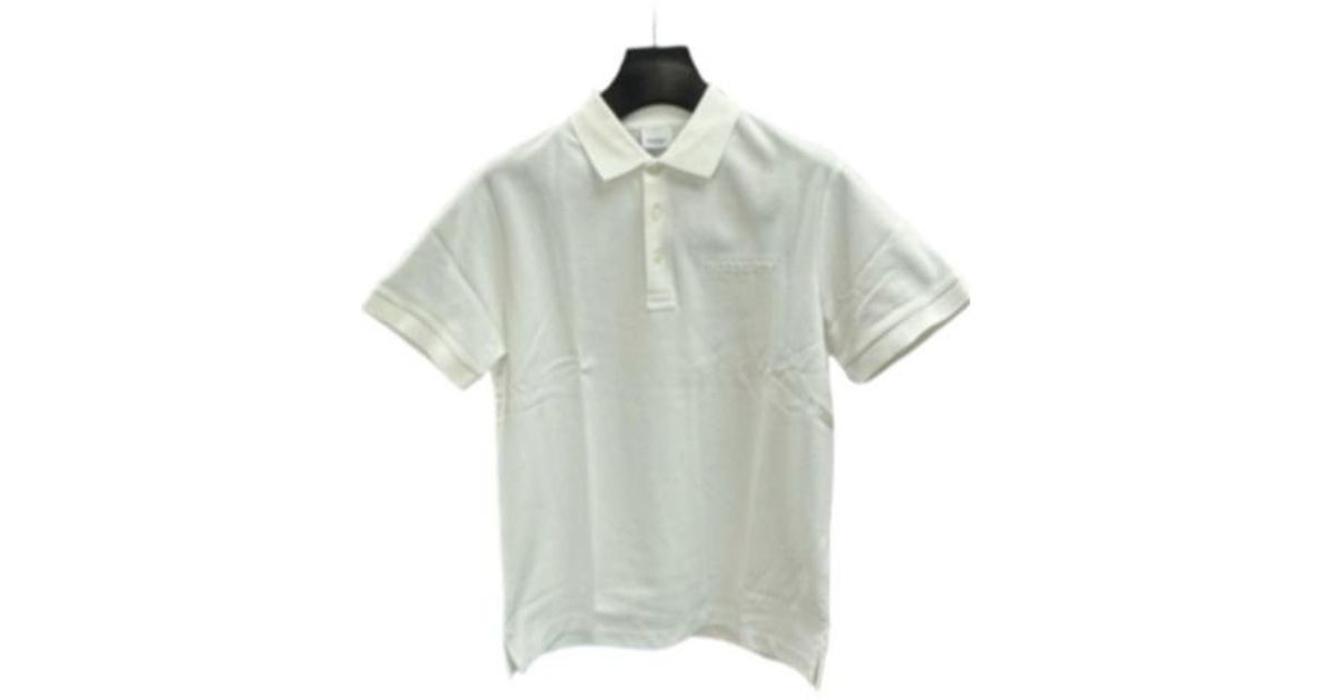 Burberry Lettering Print Polo Shirt in Green for Men | Lyst